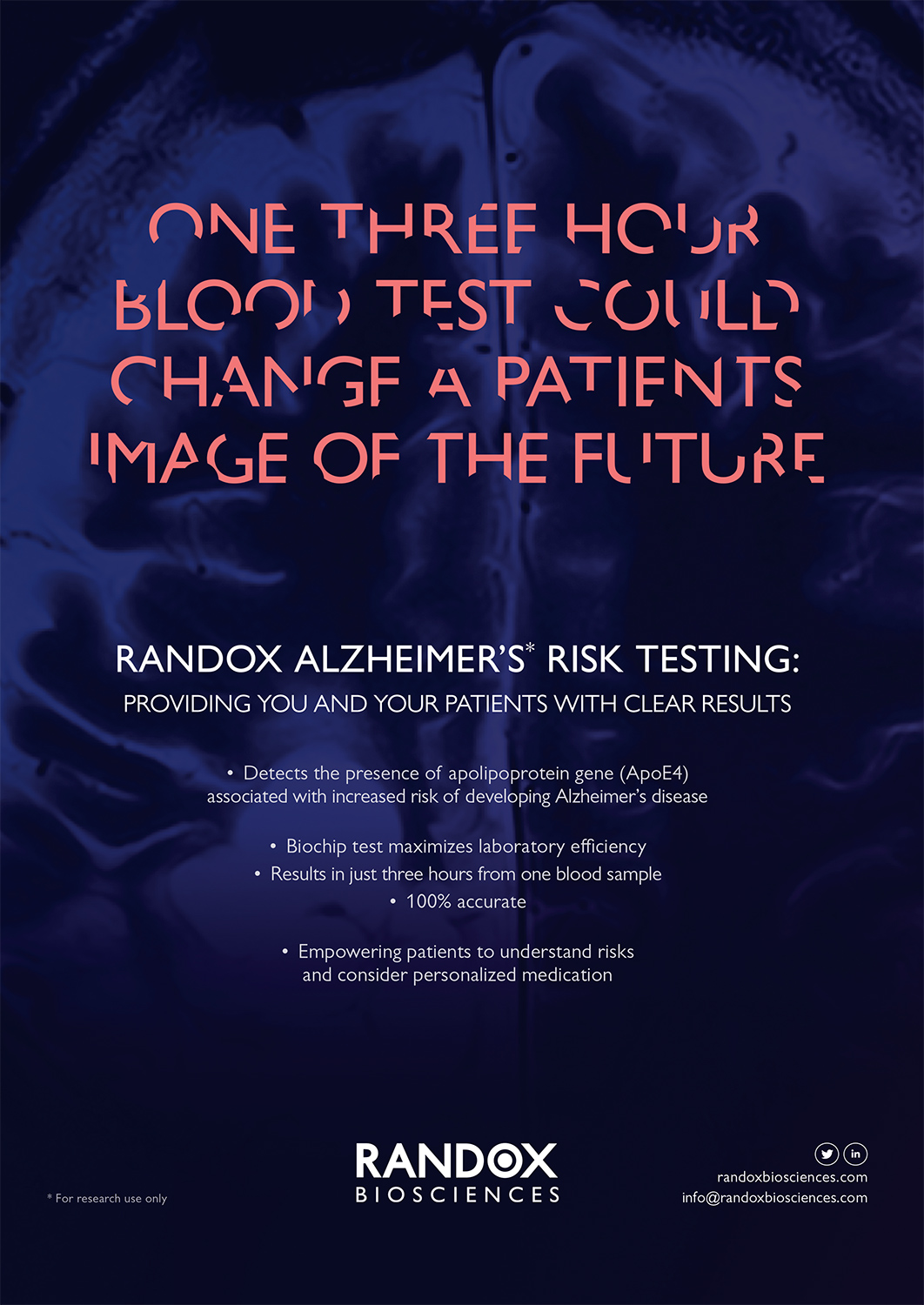 Randox Alzheimer's risk testing - Clinical Laboratory int.