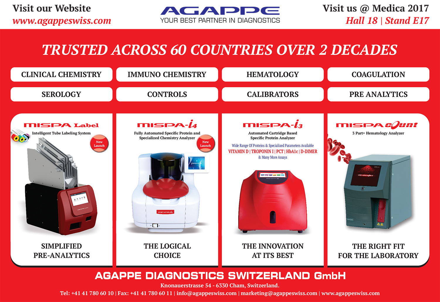 Trusted across 60 countries over 2 decades - Clinical Laboratory int.