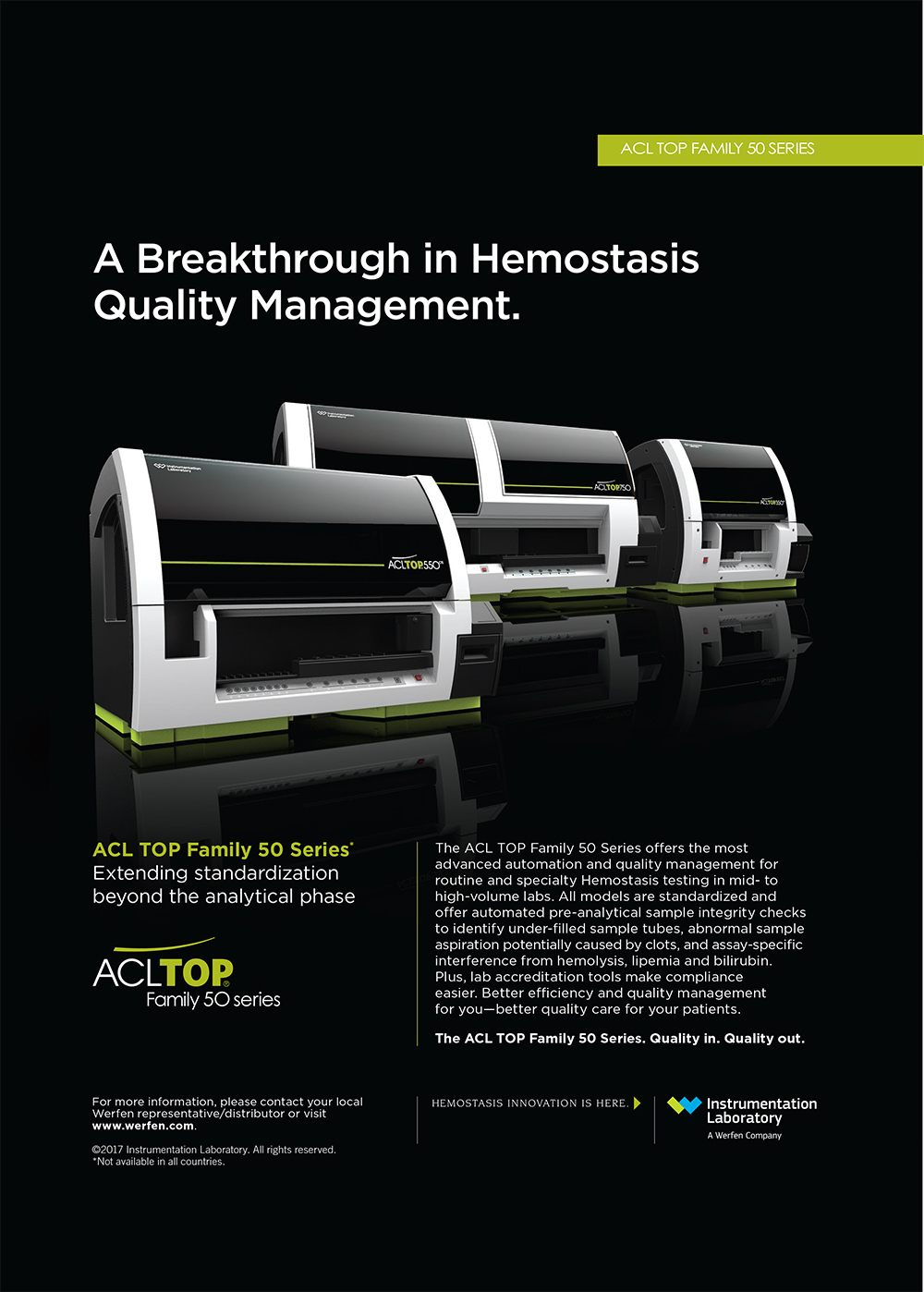 ACL TOP Family 50 Series. - Clinical Laboratory int.