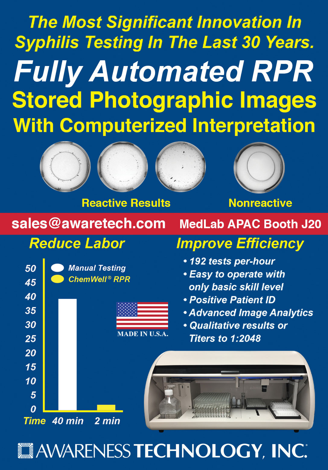 Fully automated RPR - Clinical Laboratory int.