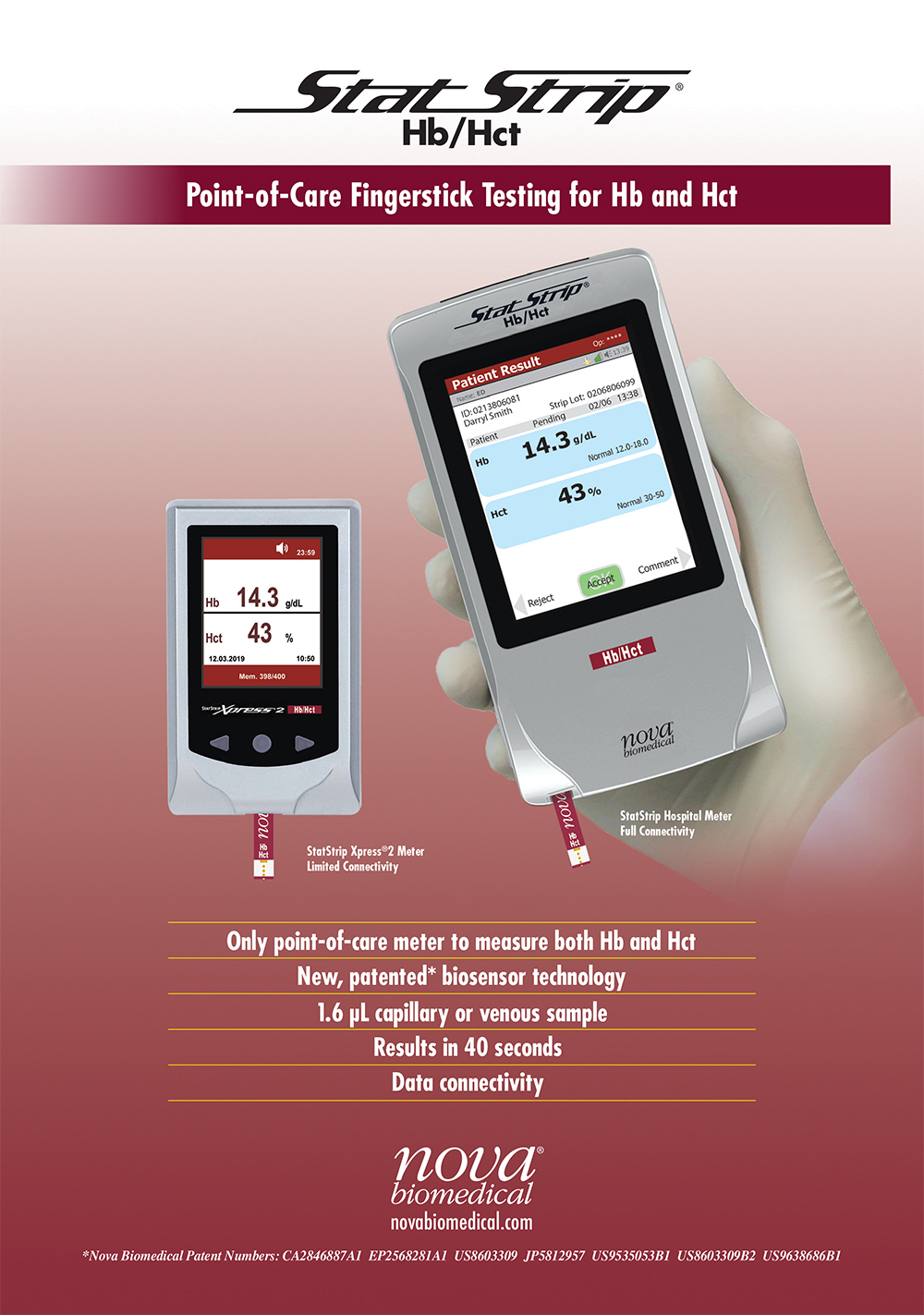 Point-of-Care Fingerstick Testing for Hb and Hct - Clinical Laboratory int.