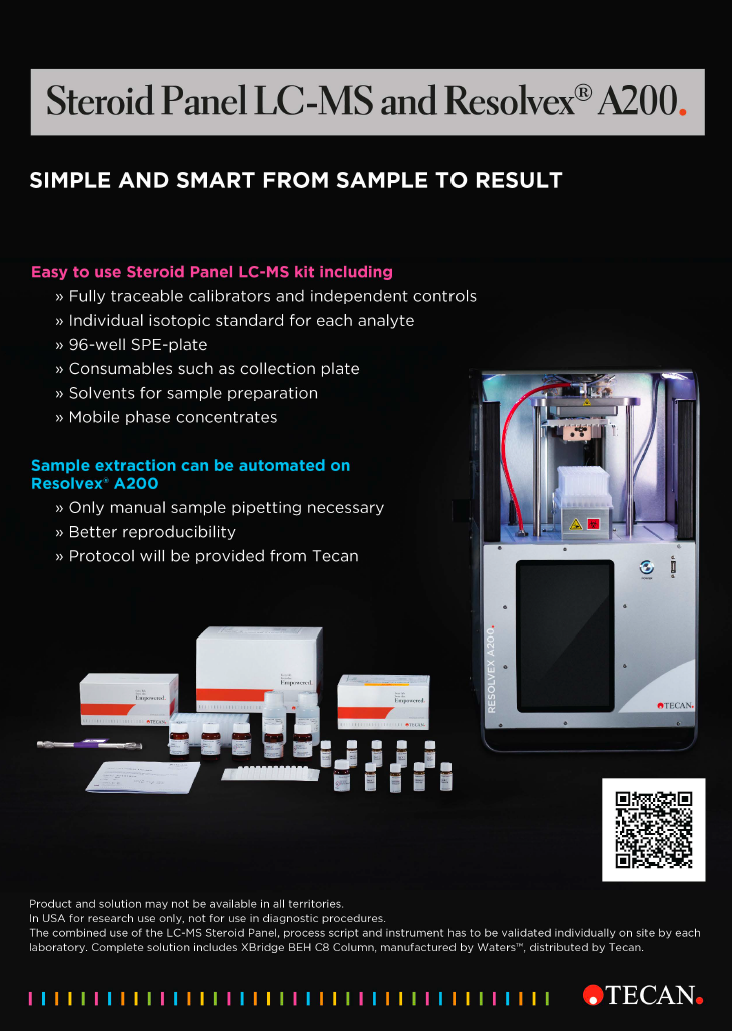 Steroid Panel LC-MS and Resolvex® A200 - Clinical Laboratory int.