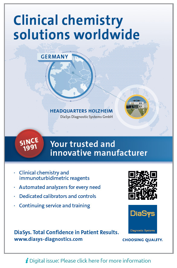 Diasys | Clinical chemistry solutions worldwide - Clinical Laboratory int.