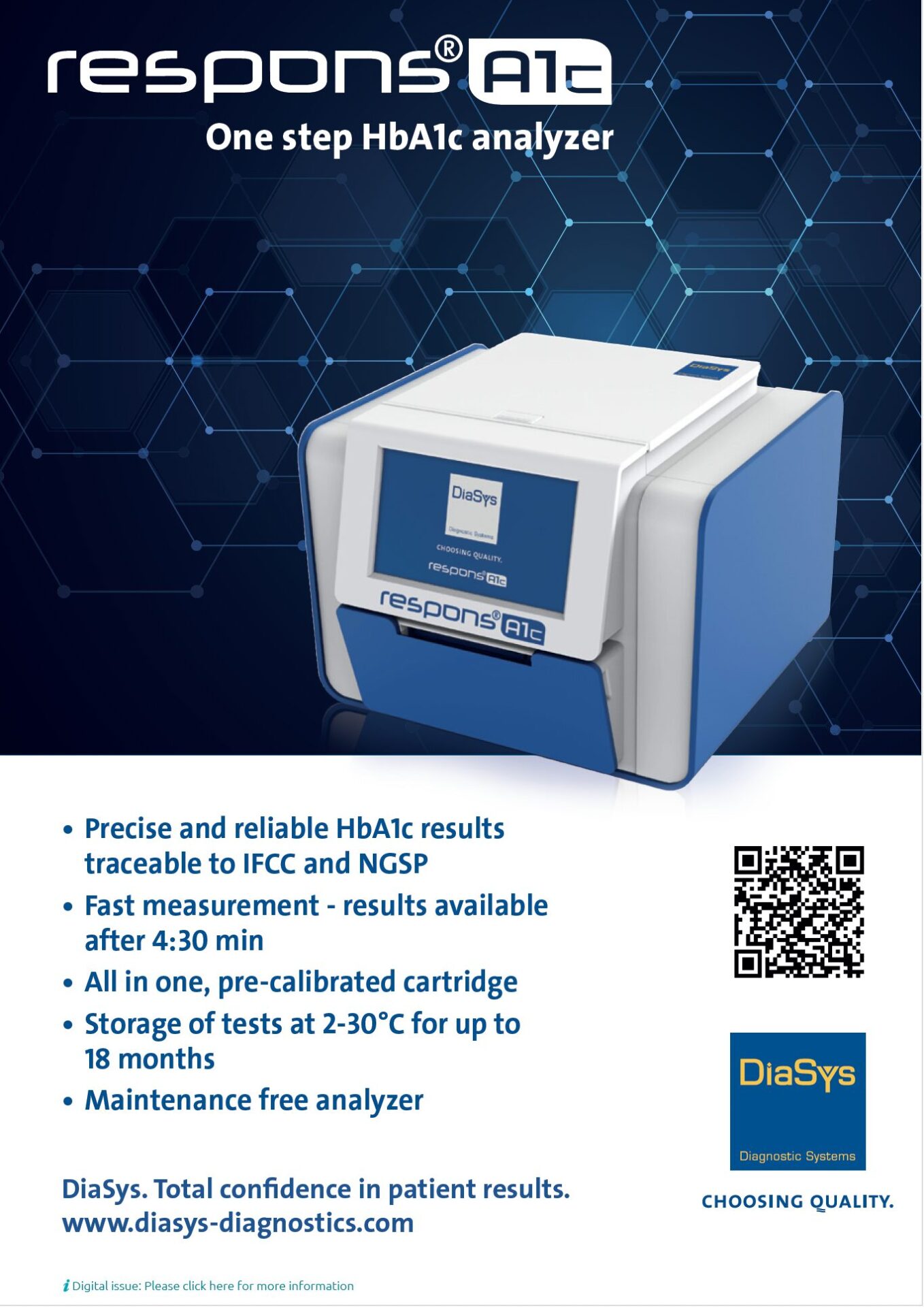 Diasys RESPONS A1C - Clinical Laboratory int.