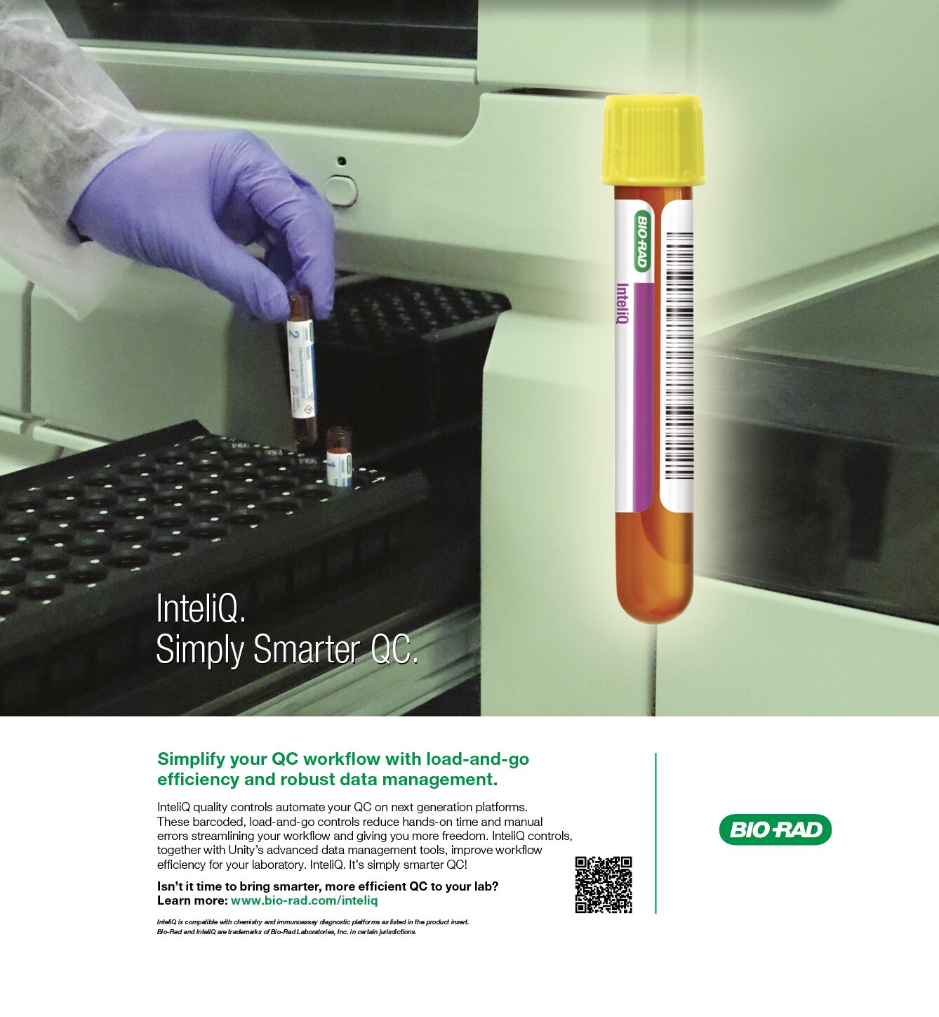 BioRad | InteliQ. Simply Smarter QC. - Clinical Laboratory int.