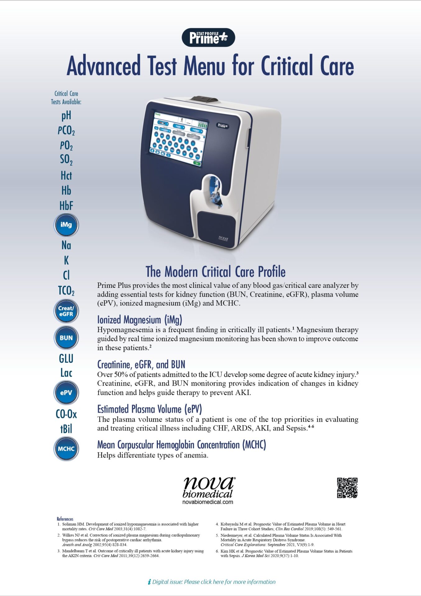 Nova biomedical | Advanced Test Menu for Critical Care - Clinical ...